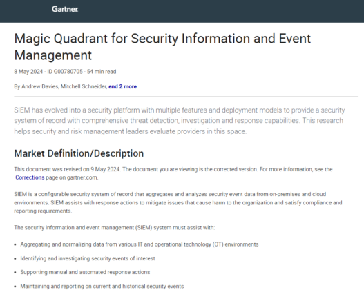 Google is named a Visionary in the 2024 Gartner® Magic Quadrant™ for Security Information and ...